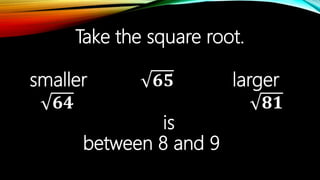 Estimating square root | PPTX