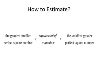 Estimating square roots | PPTX