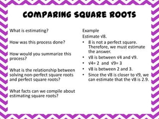 Estimating square roots | PPTX