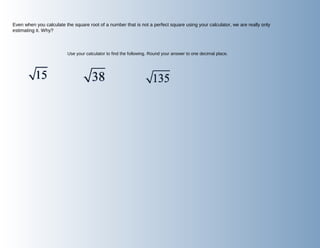 Estimating square roots | PPT