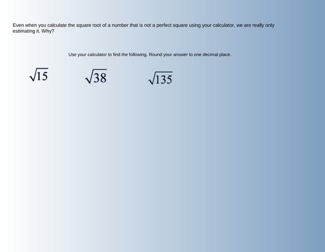Estimating square roots | PPT