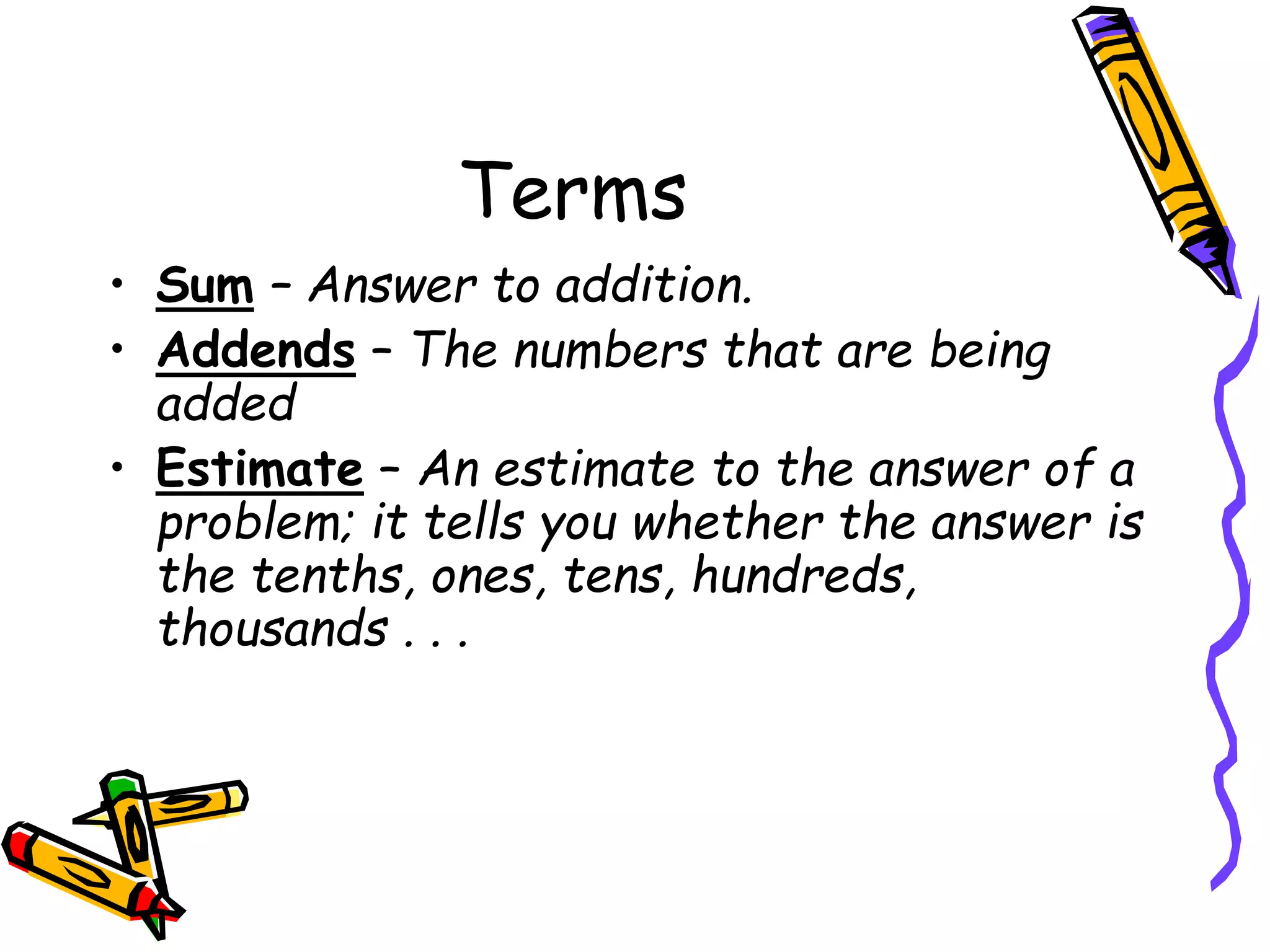 Estimating sums | PPT