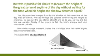 Measuring tall objects using clinometer, shadow, and mirror method | PPTX