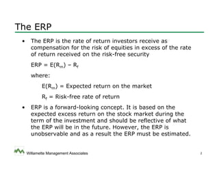 Estimating The Equity Risk Premium | PPT