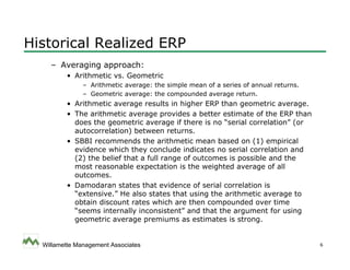 Estimating The Equity Risk Premium | PPT