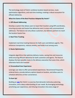 Estimating the Price of a Fetchr-Inspired Delivery Application | PDF