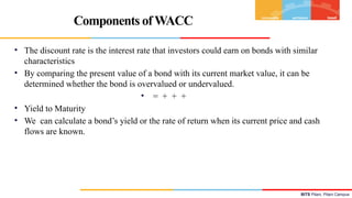 Estimating WACC Here are some key keywor | PPT