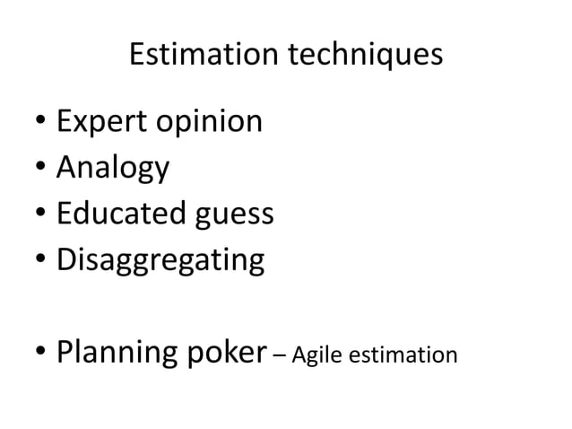 Agile Software Estimation | PPT