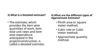 Estimation- short questions of firs unit | PPT
