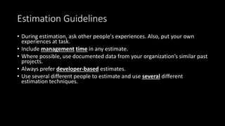 Estimation in Project Management | PPTX | Poker and Professional ...