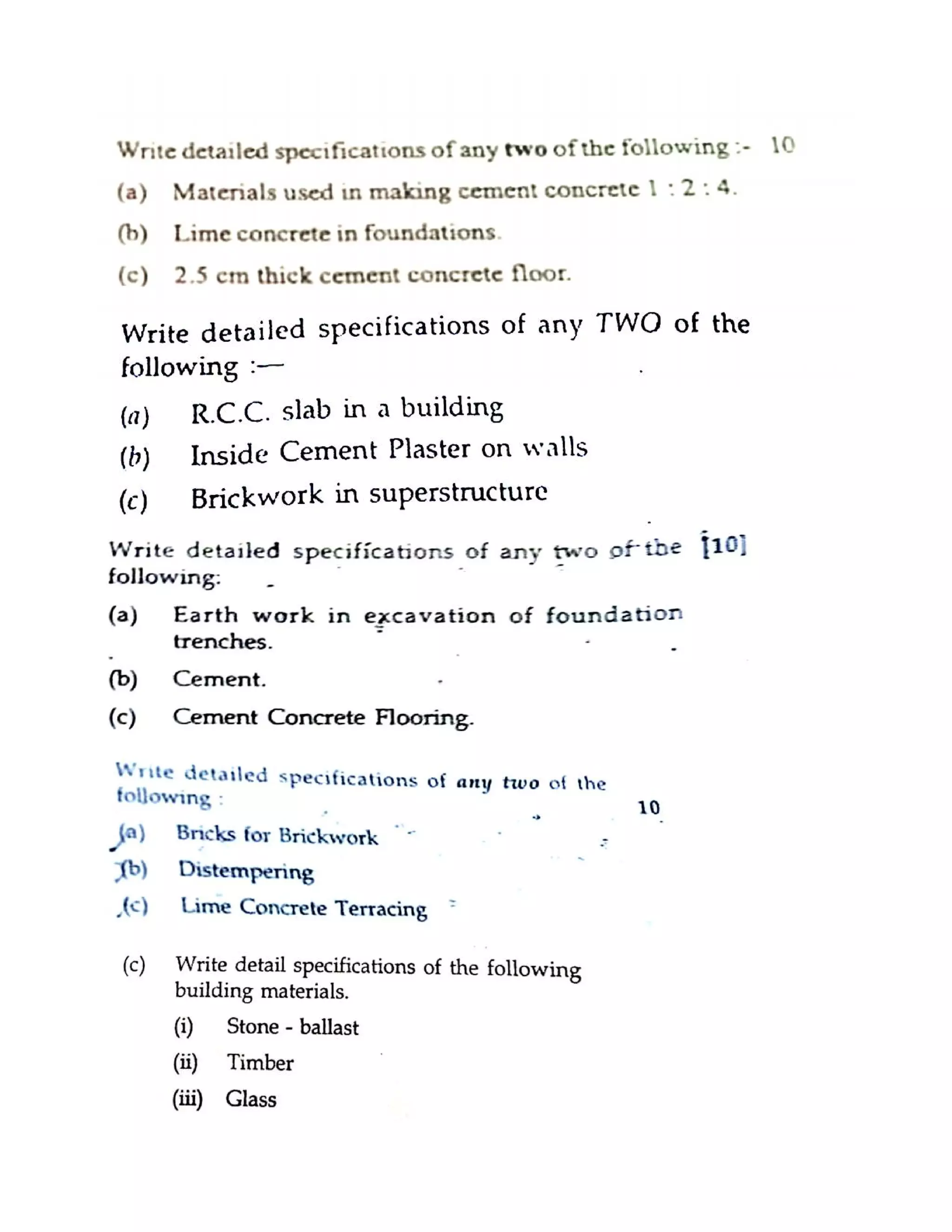 Estimation specification paper set (module 1 to 6) for semester 5 | PDF ...