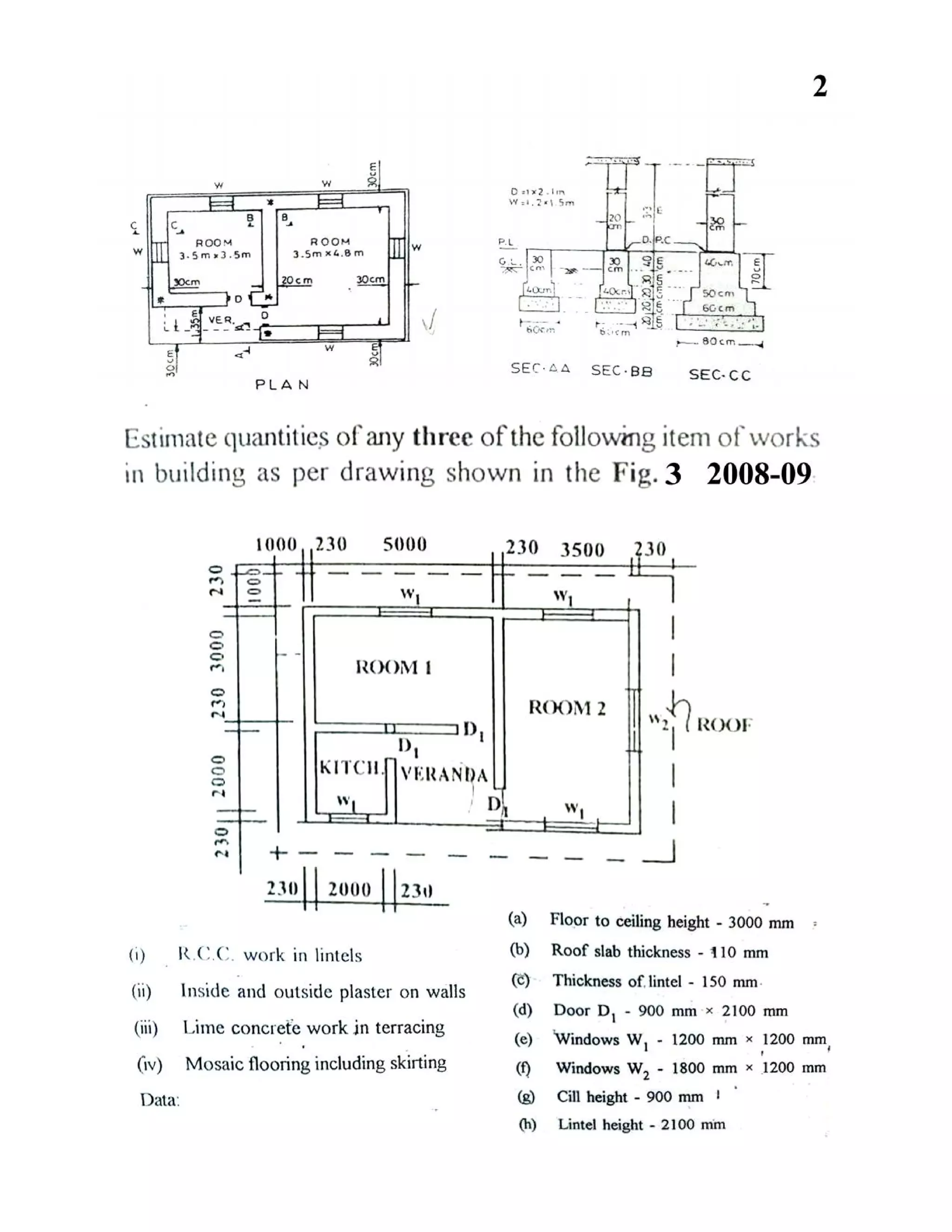 Estimation specification paper set (module 1 to 6) for semester 5 | PDF ...
