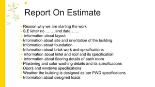 Report of an estimation | PPTX