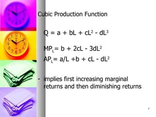 Estimation Of Production And Cost Function | PPT