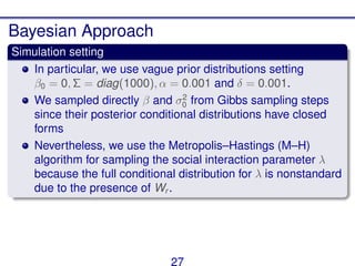 Estimation of Social Interaction Models: A Bayesian Approach | PPT