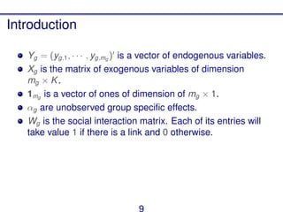 Estimation of Social Interaction Models: A Bayesian Approach | PPT