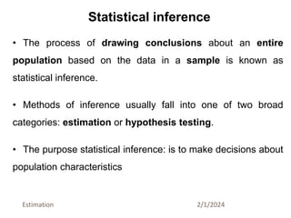 estimation (1).pdf biostastices power point | PPT
