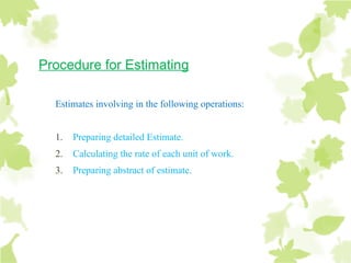 ESTIMATION AND COSTING OF A COMMERCIAL BUILDING | PPTX