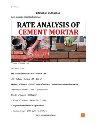Estimation and costing pdf | PDF