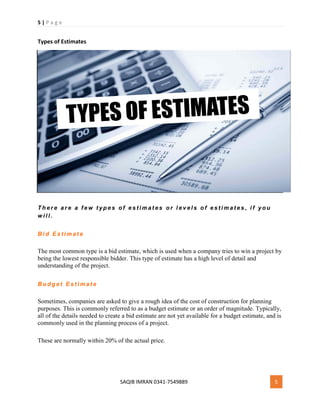 Estimation and costing pdf | PDF