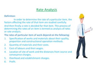 Estimation and costing of a commercial building | PPTX