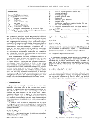 Estimation andexperimentalvalidationofcuttingforcesinball endmilling | PDF