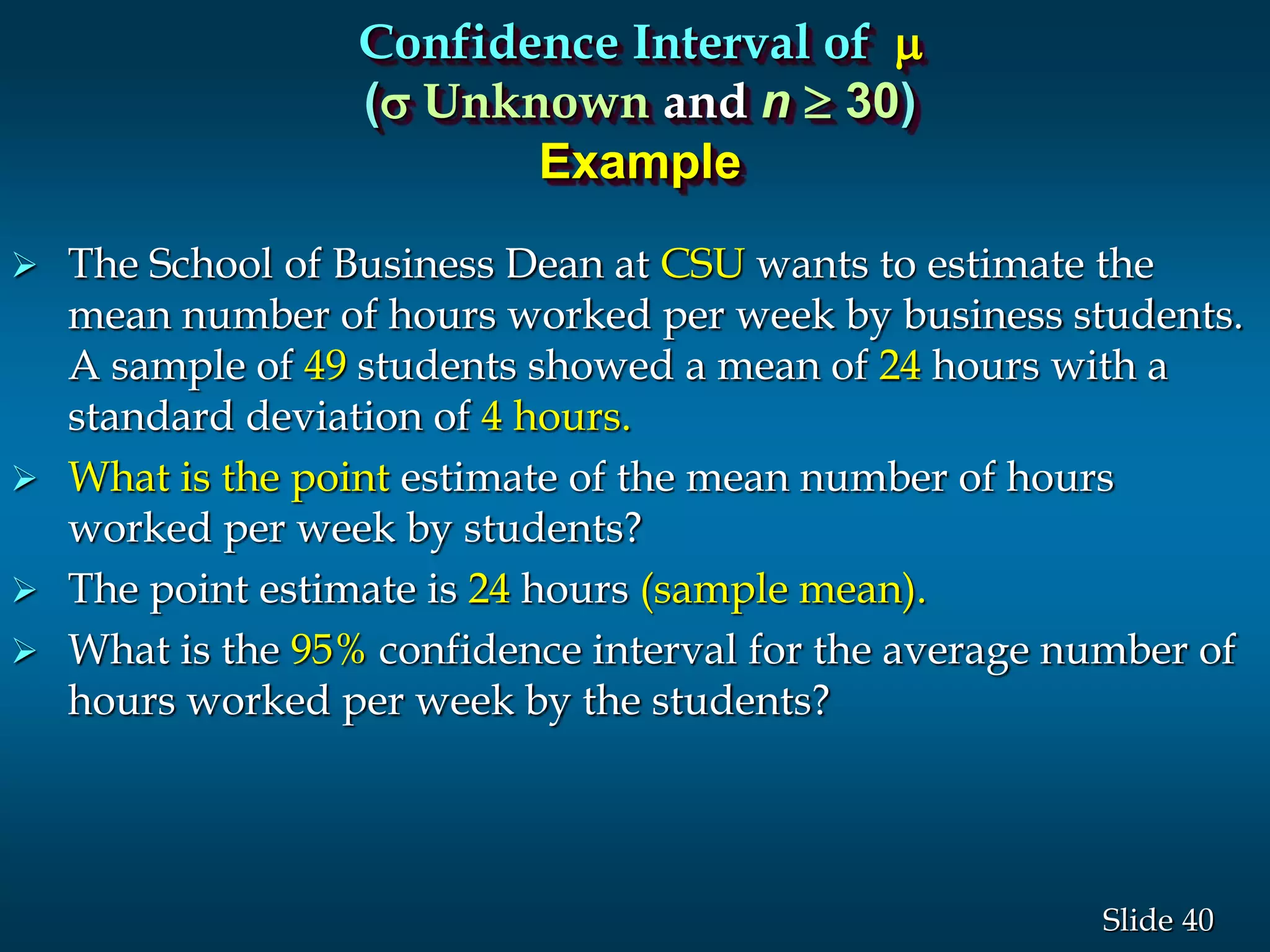Estimation And Confidence Interval Pptx