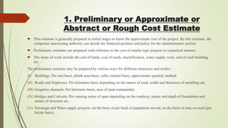 Estimation and Costing | PPTX