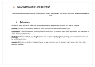 ESTIMATION COSTING sagar.docx pptx yesti | DOCX