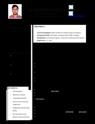 Estimation engineer electrical 3 year exp | PDF | Business Utilities ...