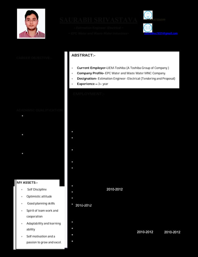 Estimation engineer electrical 3 year exp | PDF | Business Utilities | Business