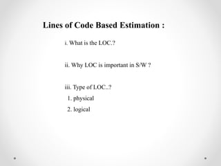 Estimation for software | PPTX