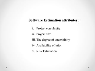 Estimation for software | PPT
