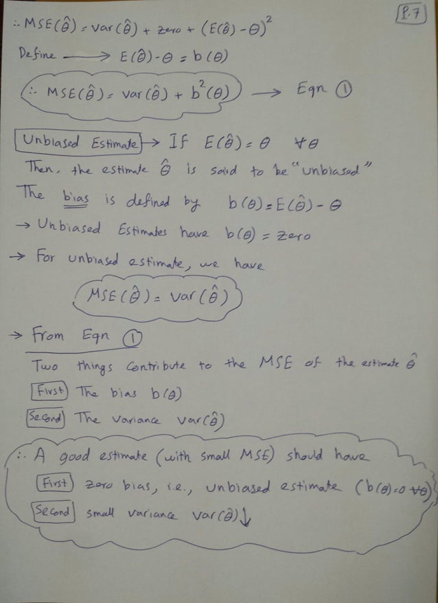 Estimation Theory Class Handout 1 Pdf