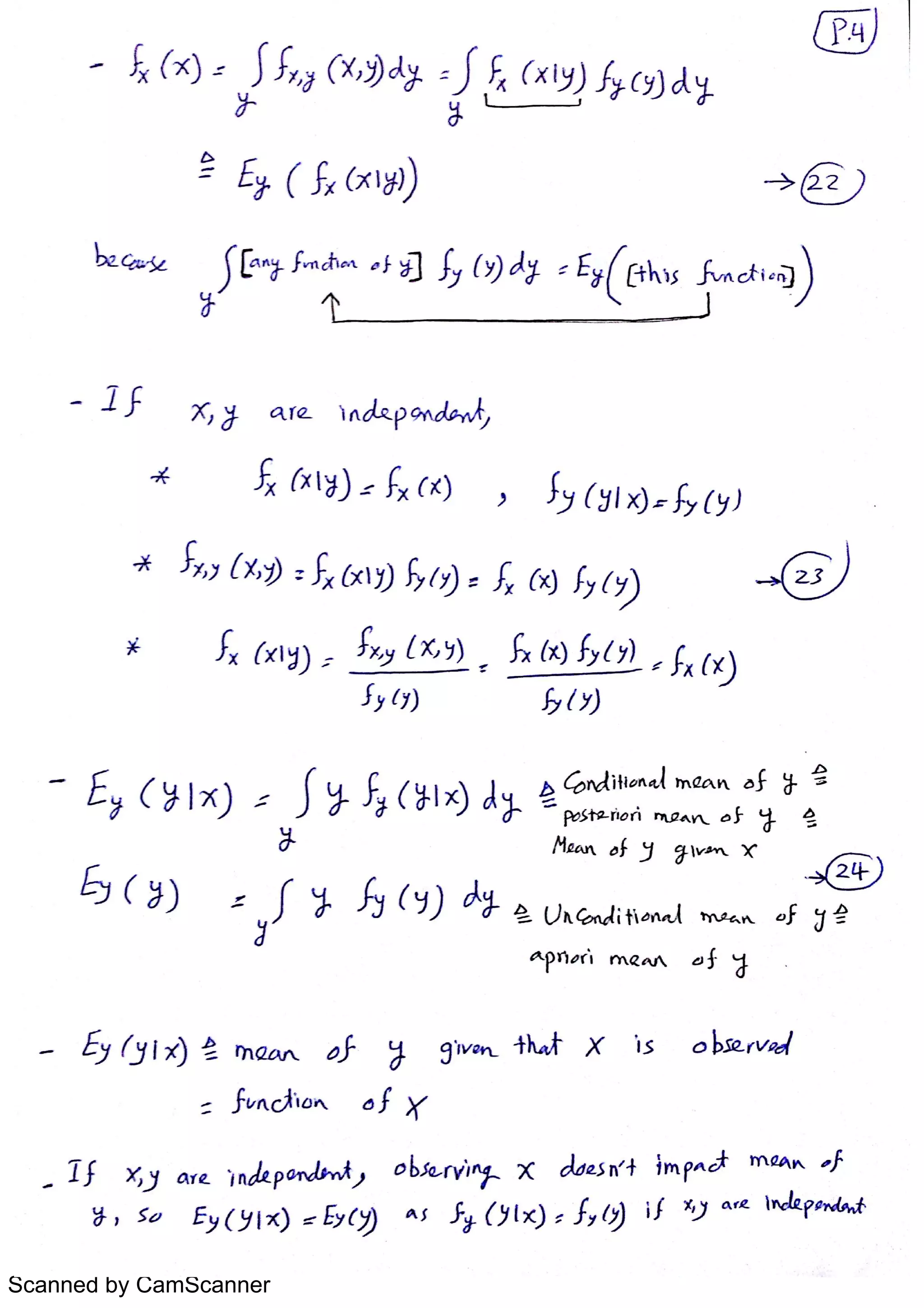 Estimation Theory Class (Handout 11) | PDF