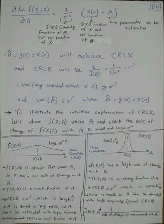 Estimation Theory Class (Handout 2) | PDF