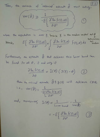 Estimation Theory Class (Handout 2) | PDF