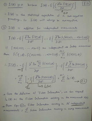 Estimation Theory Class (Handout 2) | PDF