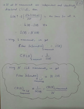 Estimation Theory Class (Handout 2) | PDF