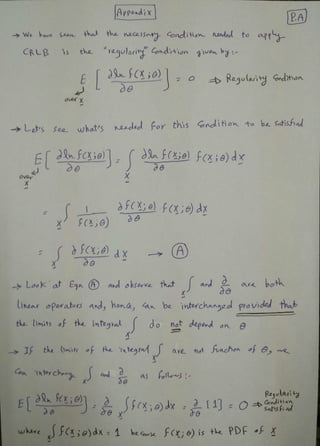 Estimation Theory Class (Handout 2) | PDF