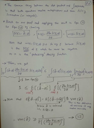 Estimation Theory Class (Handout 2) | PDF