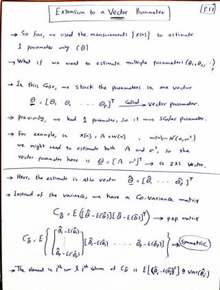 Estimation Theory Class (Handout 3) | PDF
