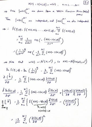 Estimation Theory Class (Handout 3) | PDF