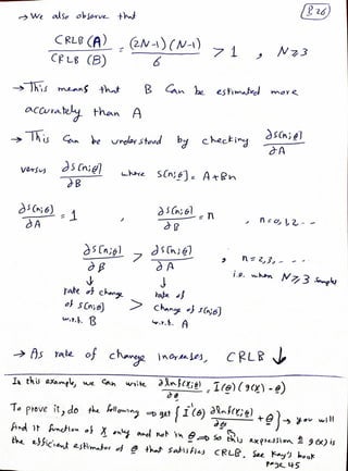 Estimation Theory Class (Handout 3) | PDF