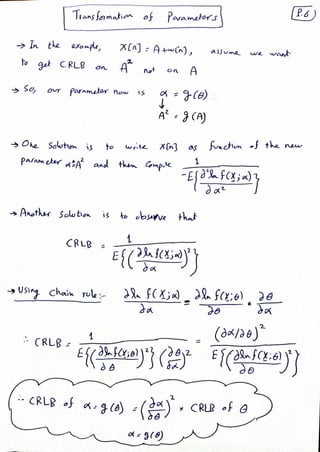 Estimation Theory Class (Handout 3) | PDF