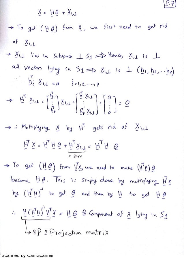 Estimation Theory Class (Handout 9)