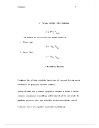 Estimation in statistics | DOCX