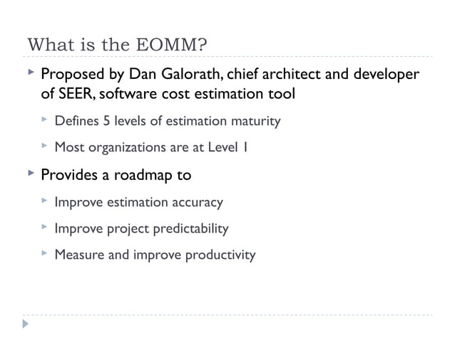 Estimation maturity model using function points | PPT