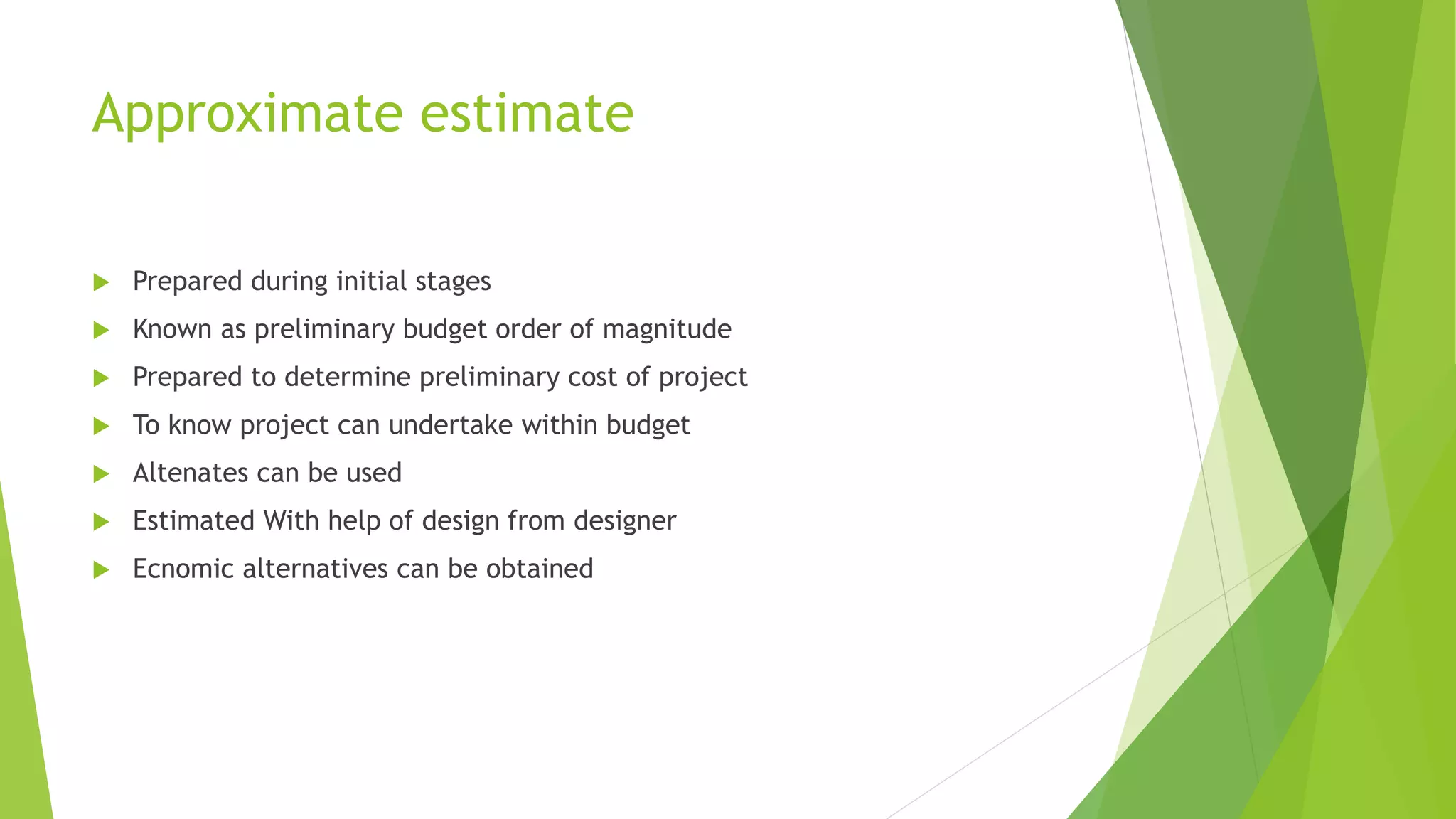 maintenance cost,approximate estimation,unit bay method | PPTX