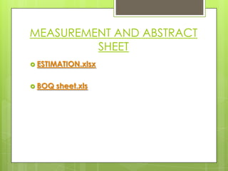 Estimation of a residential building | PPTX
